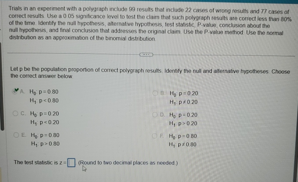Solved Trials in an experiment with a polygraph include 99 | Chegg.com