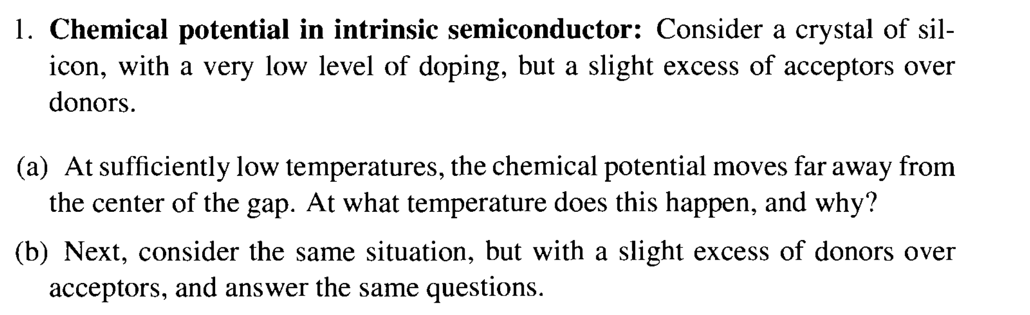 Solved Chemical potential in intrinsic semiconductor: | Chegg.com