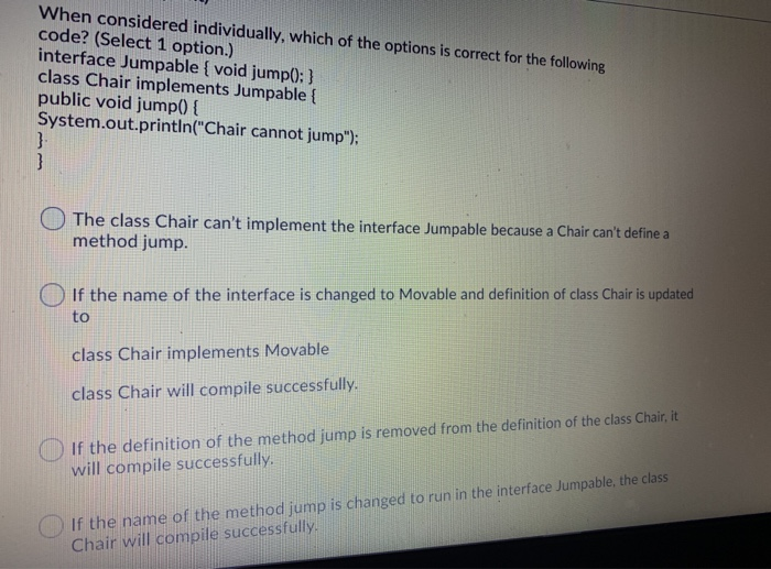 Solved When considered individually, which of the options is | Chegg.com