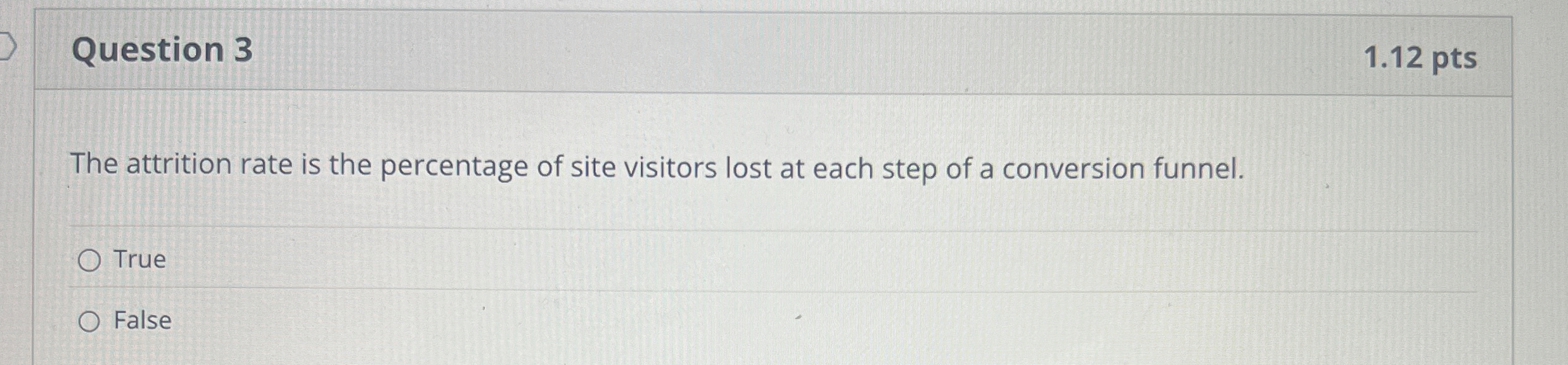 Solved Question 31.12 ﻿ptsThe attrition rate is the | Chegg.com