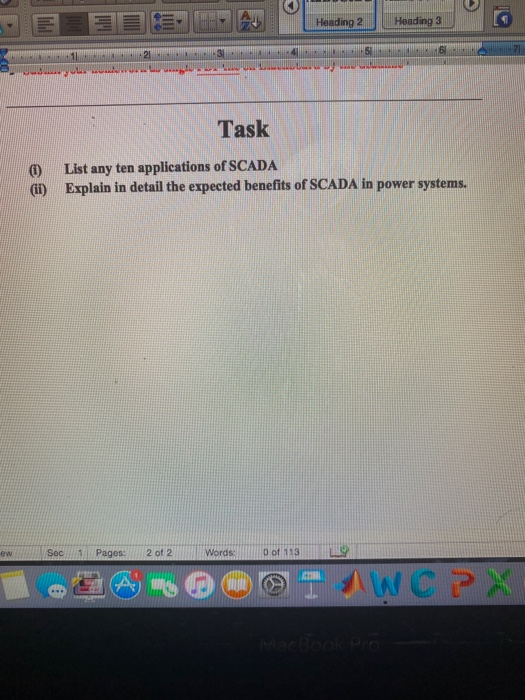 Solved Heading 2 | Heading 3 aaaa1 காக -2 Task (1) (II) List | Chegg.com
