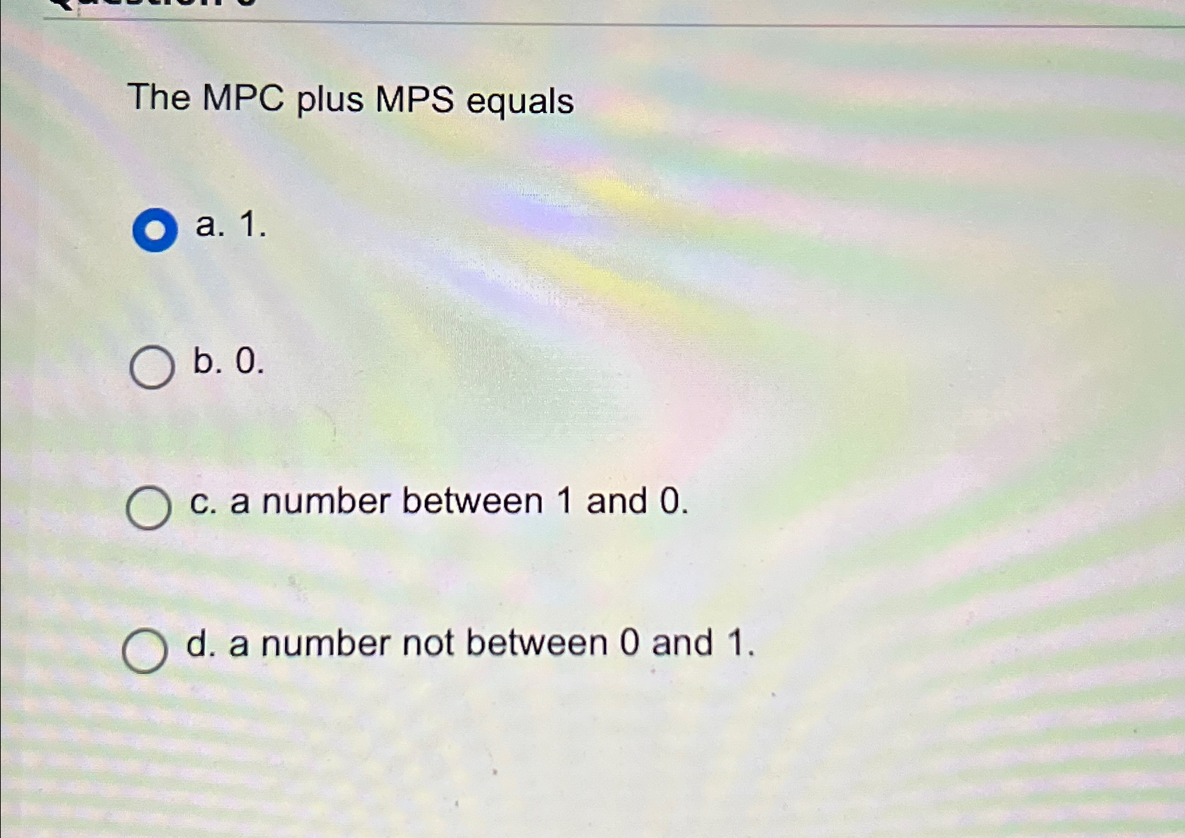 Solved The MPC plus MPS equalsa. 1 .b. 0 .c. ﻿a number | Chegg.com