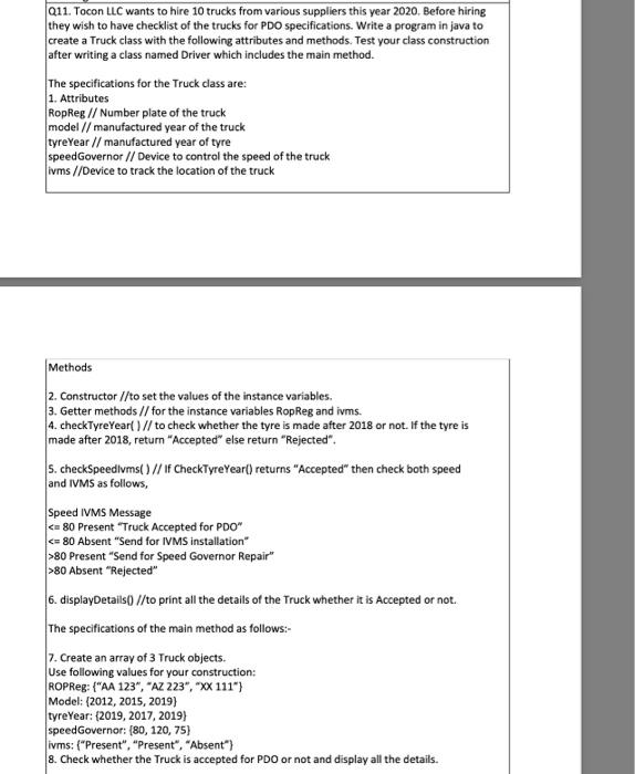 Solved Methods 2. Constructor // to set the values of the | Chegg.com