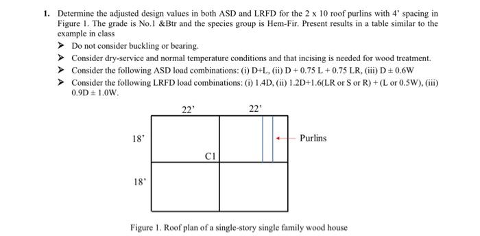 Solved 1. Determine the adjusted design values in both ASD | Chegg.com