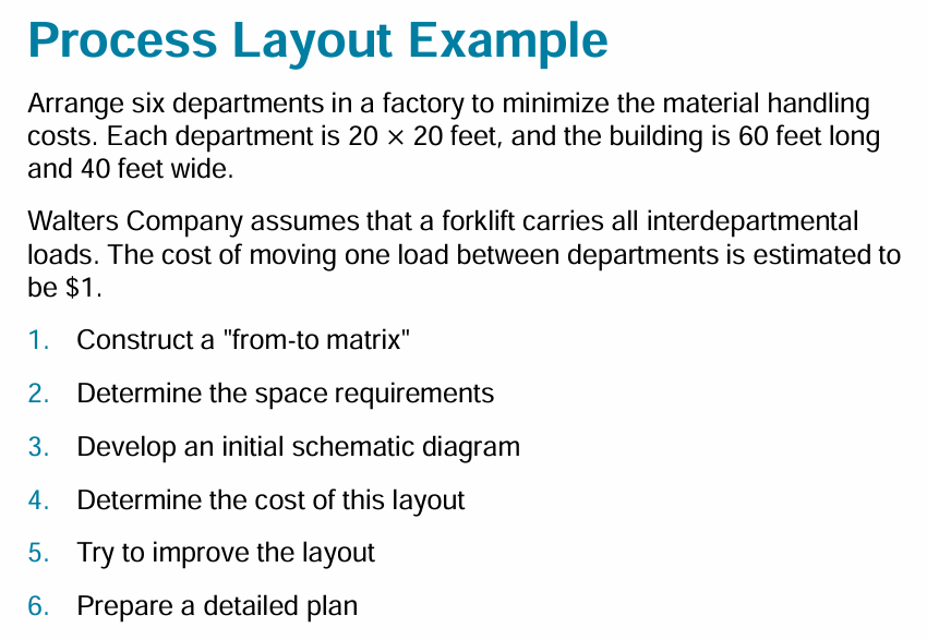 Solved Process Layout ExampleFigure9.4Number of loads per | Chegg.com