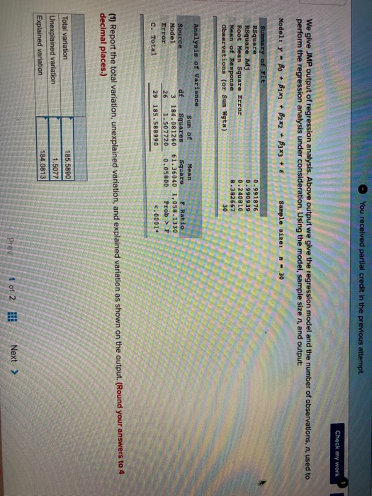 Solved we give JMP output of regression analysis. Above | Chegg.com