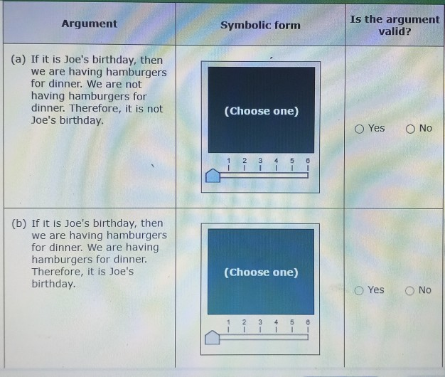 Solved Argument Symbolic form Is the argument valid? (a) If | Chegg.com