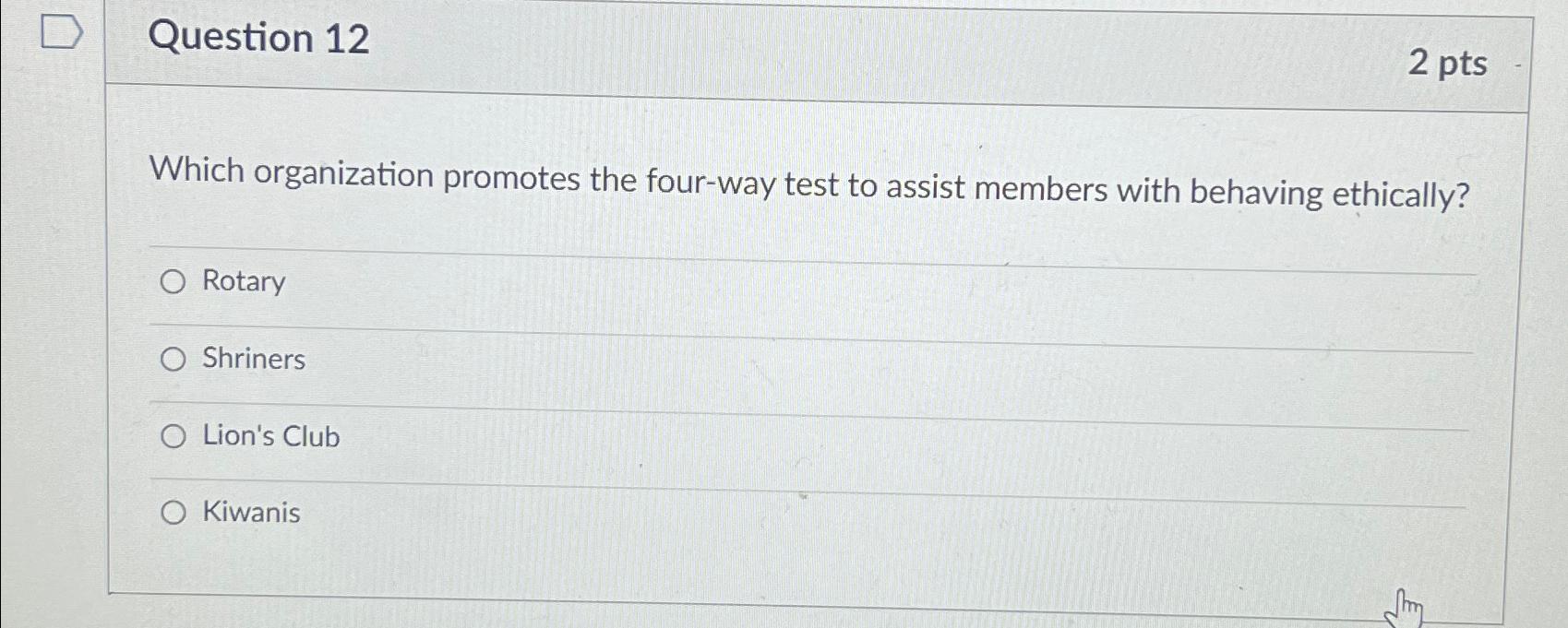 Solved Question 122 ptsWhich organization promotes the | Chegg.com Solved Question 122 ptsWhich organization promotes the | Chegg.com