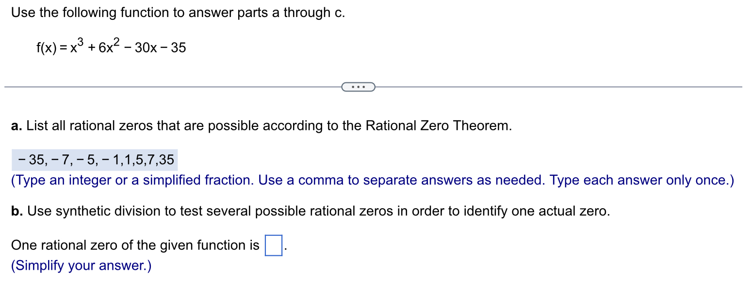 Solved Use the following function to answer parts a through | Chegg.com