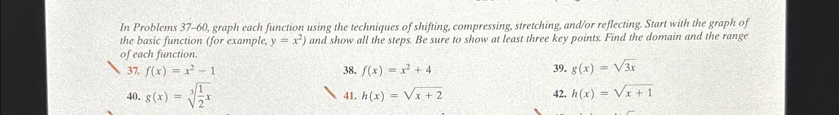 Solved In Problems 37-60, ﻿graph each function using the | Chegg.com