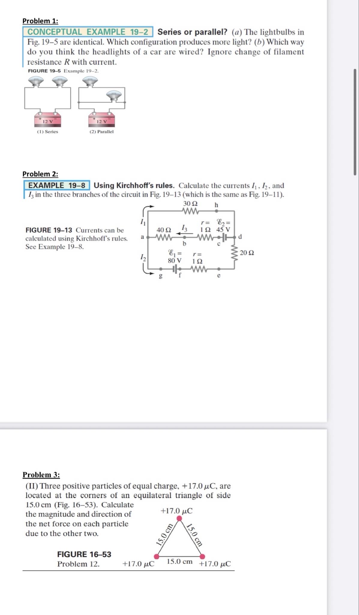 Solved Problem 1:CONCEPTUAL EXAMPLE 19-2 ﻿Series or | Chegg.com