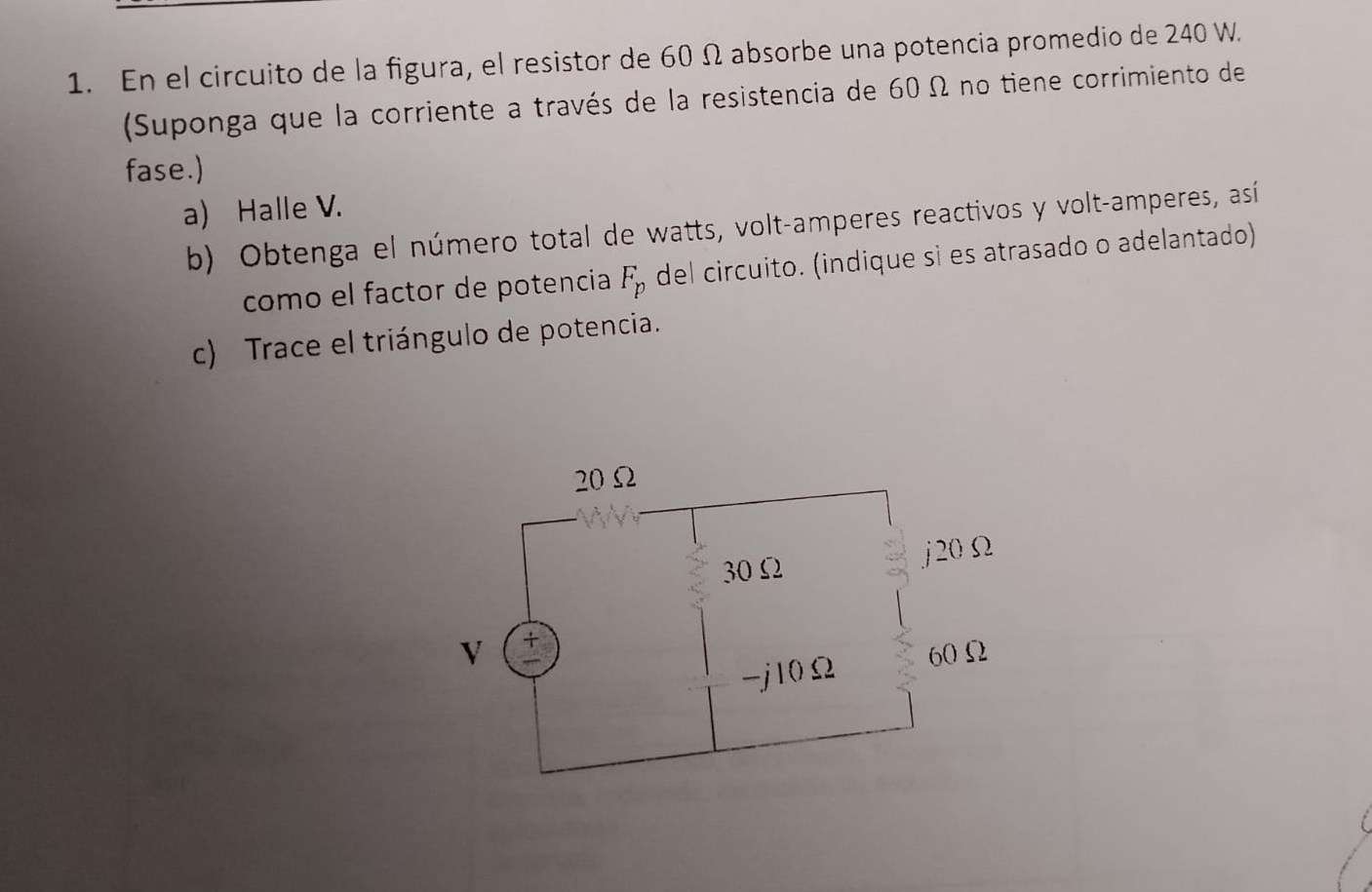 Solved En el circuito de la figura, el resistor de 60Ω | Chegg.com