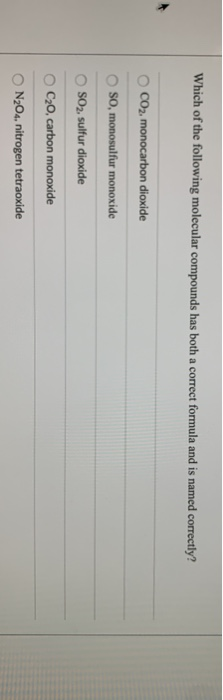 Solved Which of the following molecular compounds has both a | Chegg.com