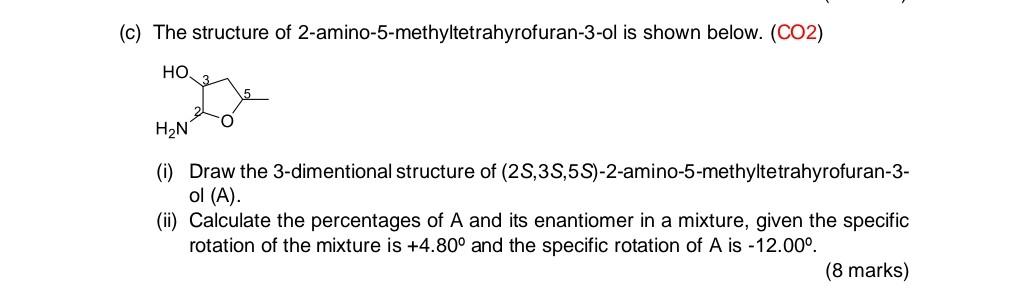 Solved (c) The structure of | Chegg.com