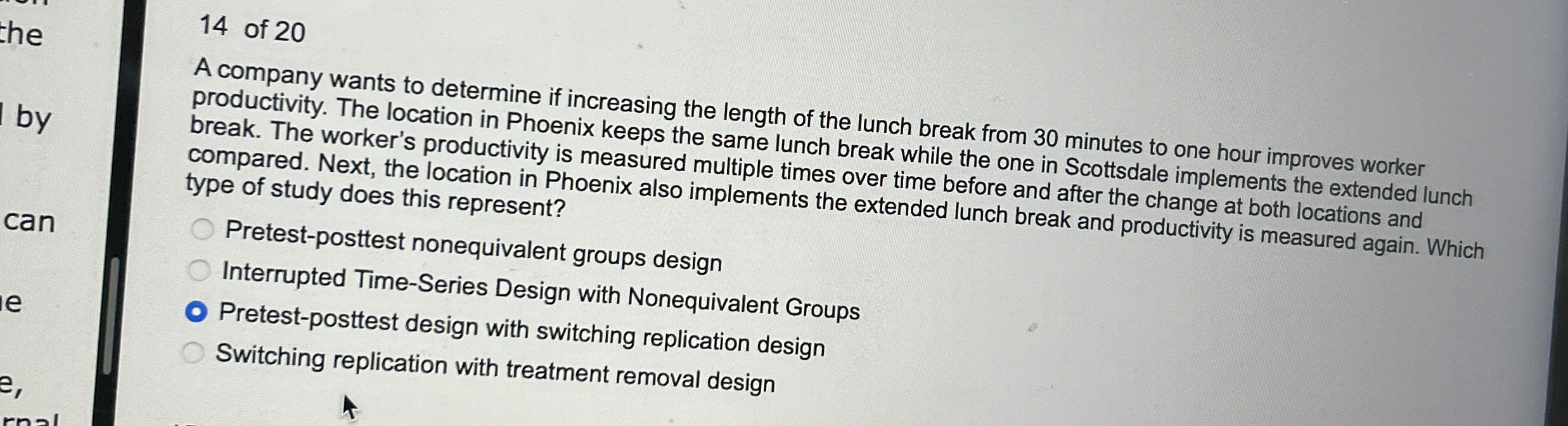 Solved 14 ﻿of 20A company wants to determine if increasing | Chegg.com