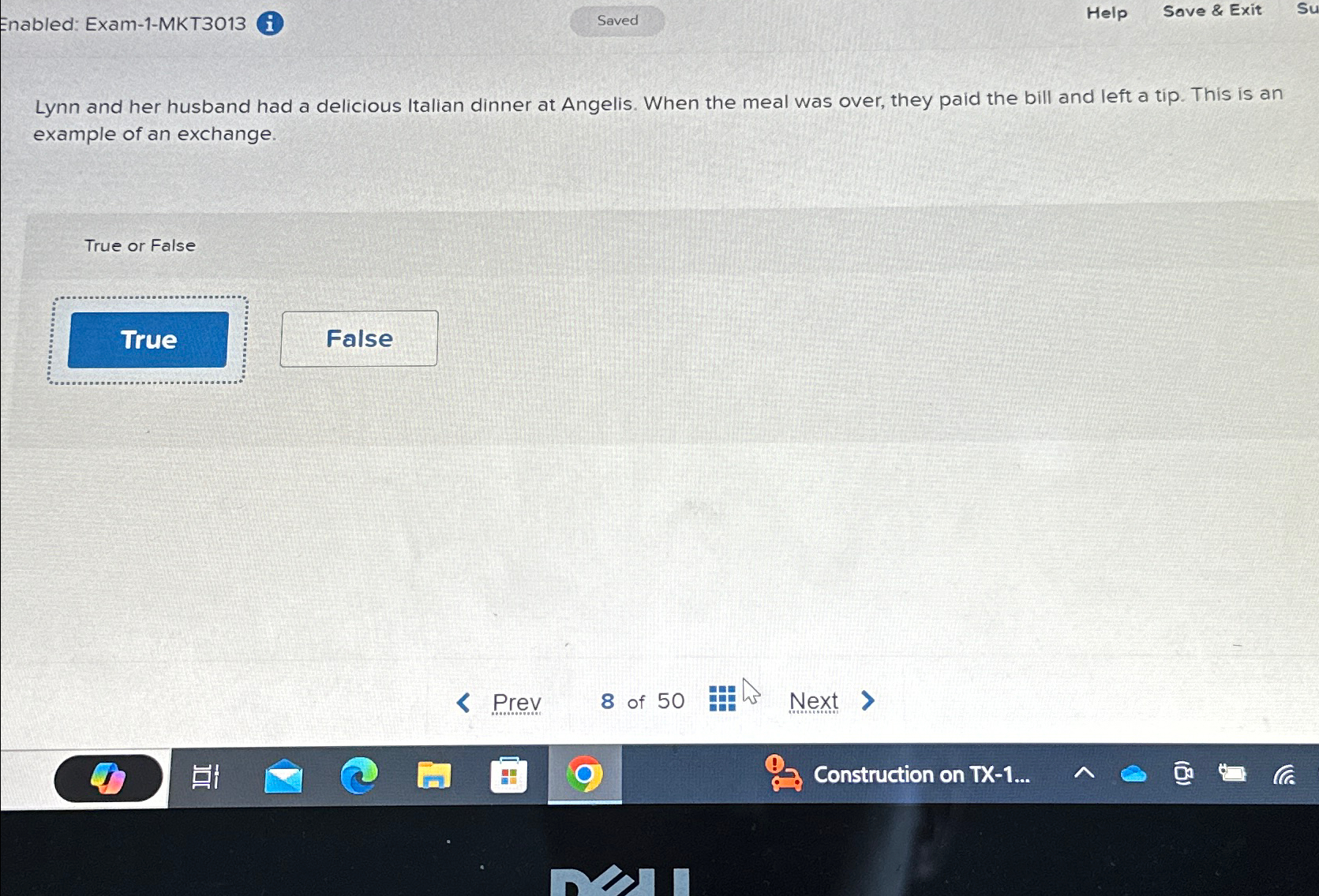 Solved Enabled: Exam-1-MKT3013 (i)HelpSave & ExitLynn and | Chegg.com