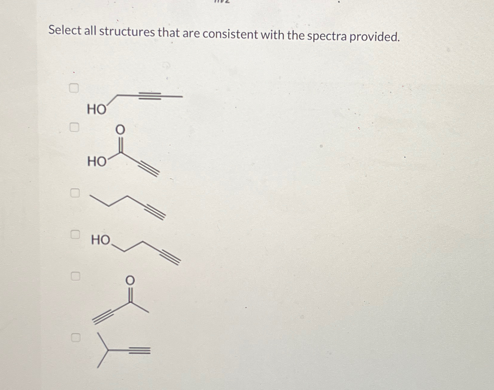 Select all structures that are consistent with the | Chegg.com