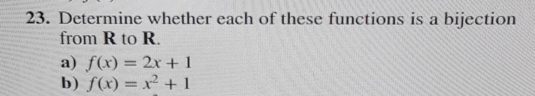Solved 23. Determine whether each of these functions is a | Chegg.com