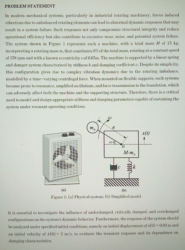 Solved PROBLEM STATEMENTIn modern mechanical systems, | Chegg.com