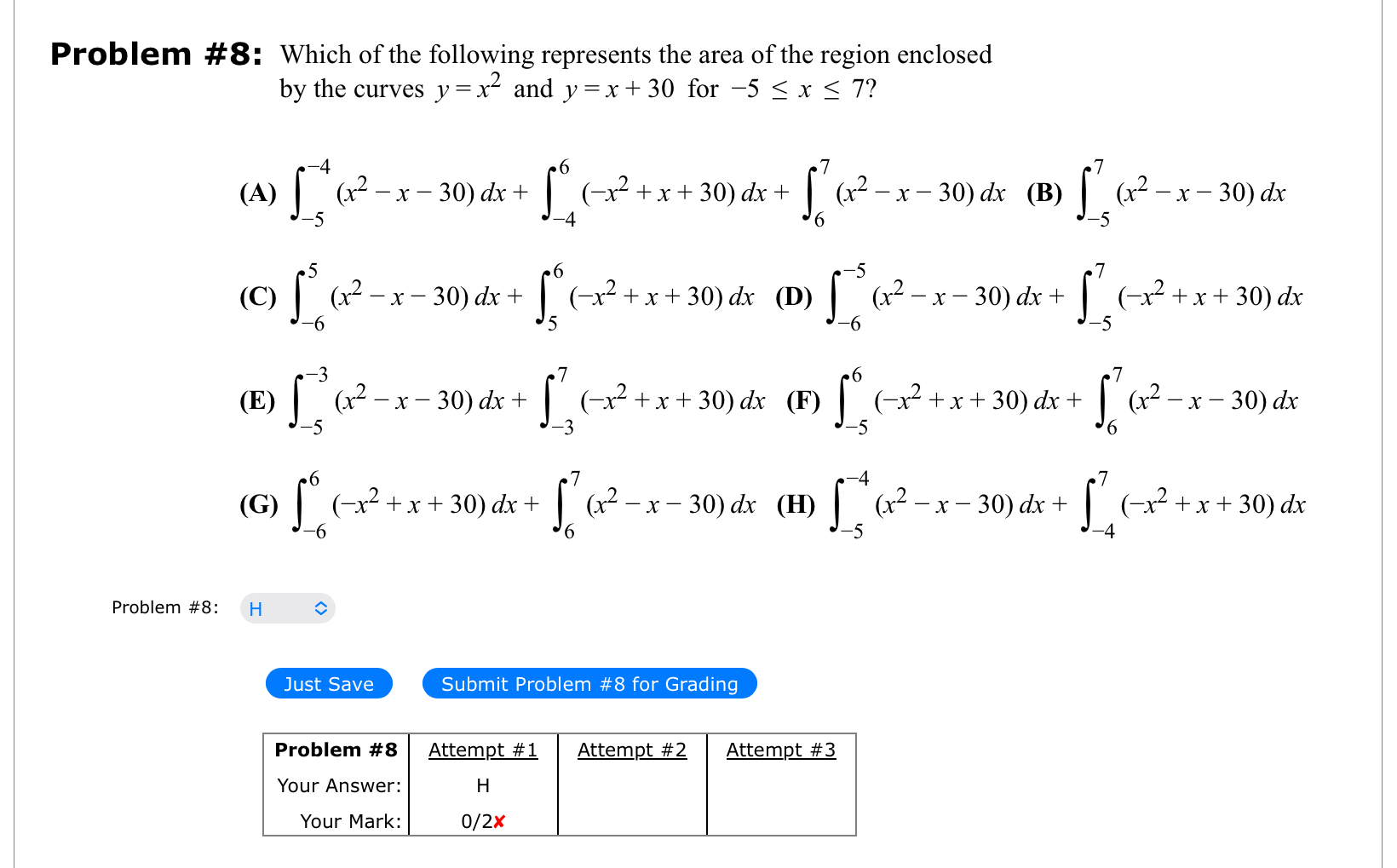Solved Problem #8: Which of the following represents the | Chegg.com