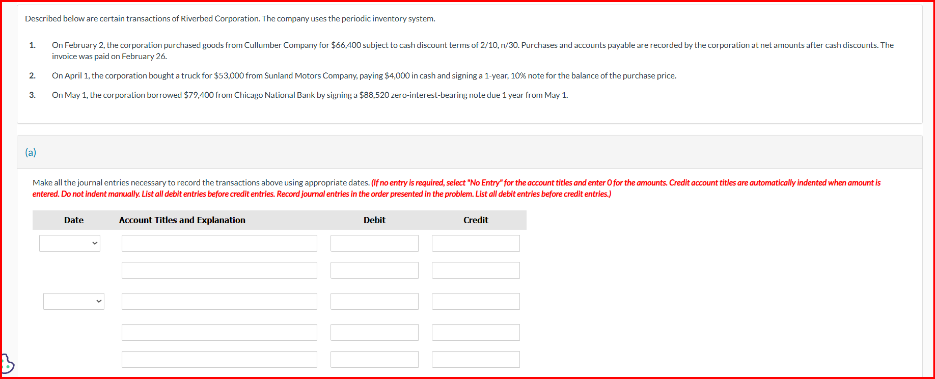 Solved Described below are certain transactions of Riverbed | Chegg.com