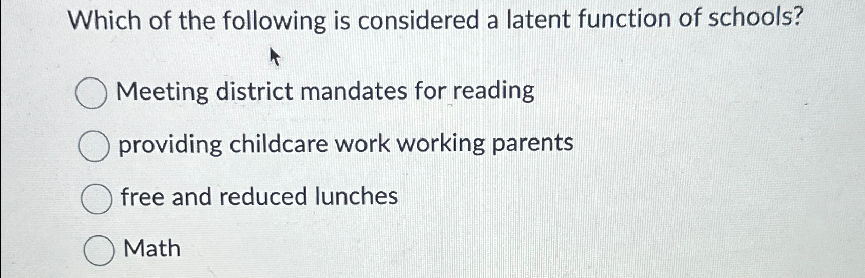 Solved Which of the following is considered a latent | Chegg.com