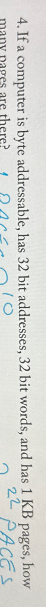 Solved If a computer is byte addressable, has 32 ﻿bit | Chegg.com