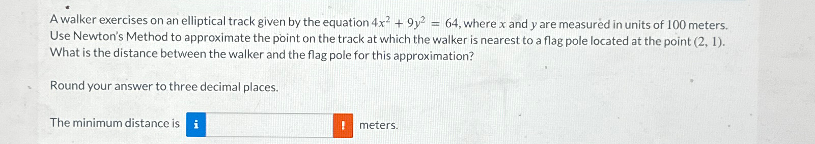 Solved A walker exercises on an elliptical track given by | Chegg.com