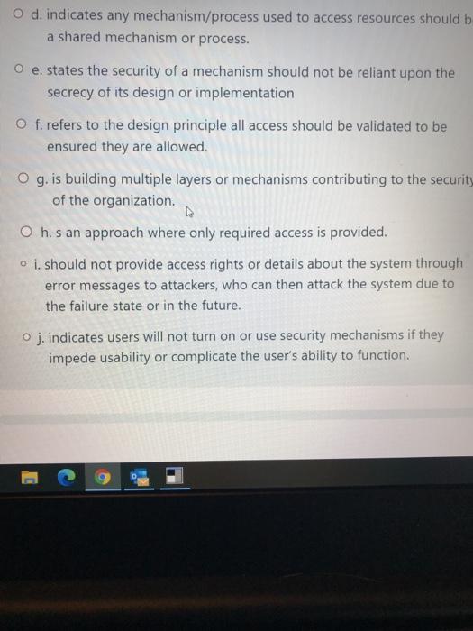 Solved Fail Secure.... O a. is breaking down complexity into | Chegg.com