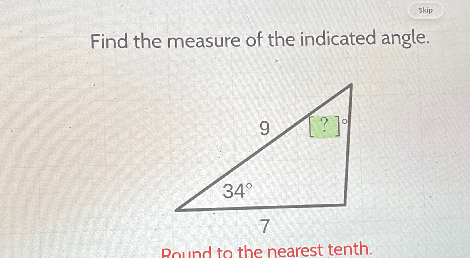 Find the measure of the indicated angle. | Chegg.com