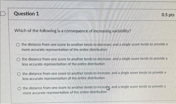 Solved Which of the following is a consequence of increasing | Chegg.com