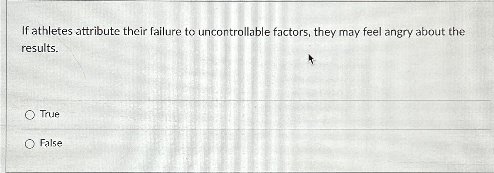 Solved If athletes attribute their failure to uncontrollable | Chegg.com