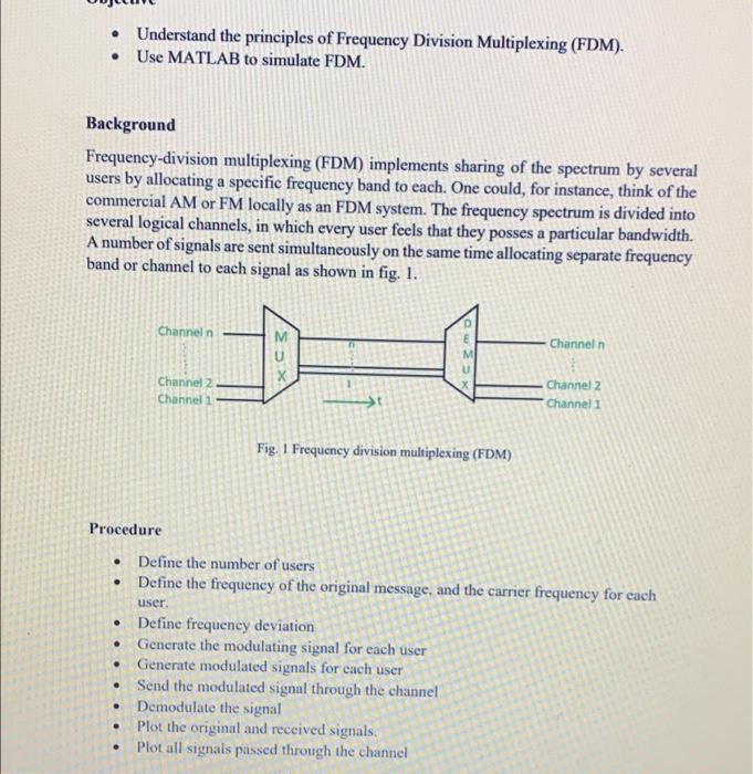 Solved • Understand the principles of Frequency Division | Chegg.com