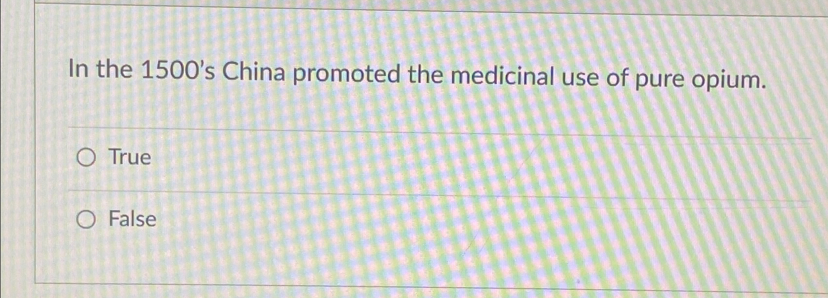 Solved In the 1500 's China promoted the medicinal use of | Chegg.com