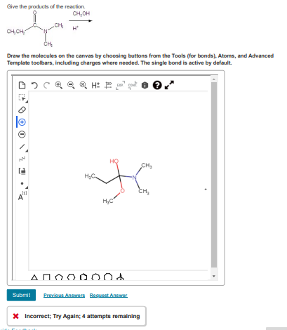 Solved Draw the molecules on the canvas by choosing buttons | Chegg.com