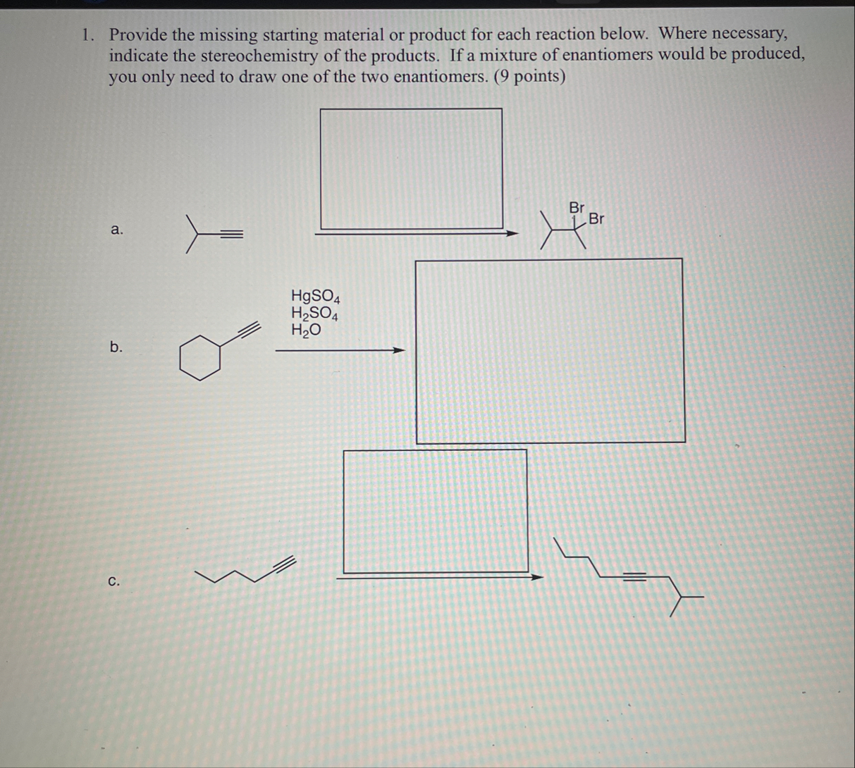 Solved Provide the missing starting material or product for | Chegg.com