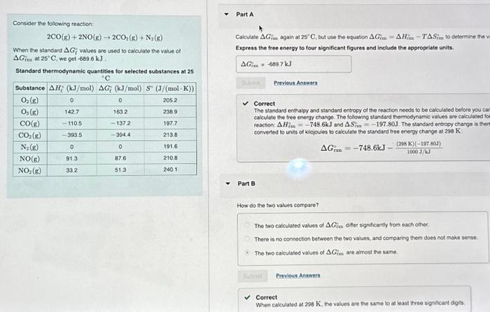Solved Consider the following reaction: \\[ 2 | Chegg.com