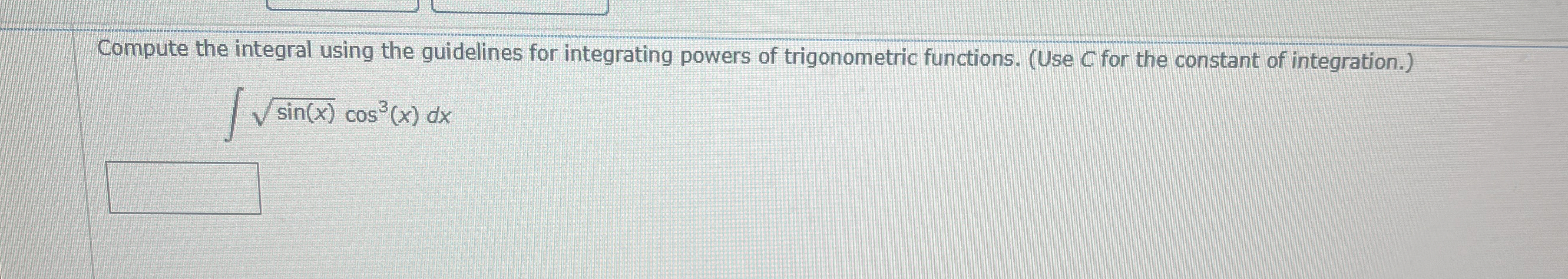 Solved Compute the integral using the guidelines for | Chegg.com