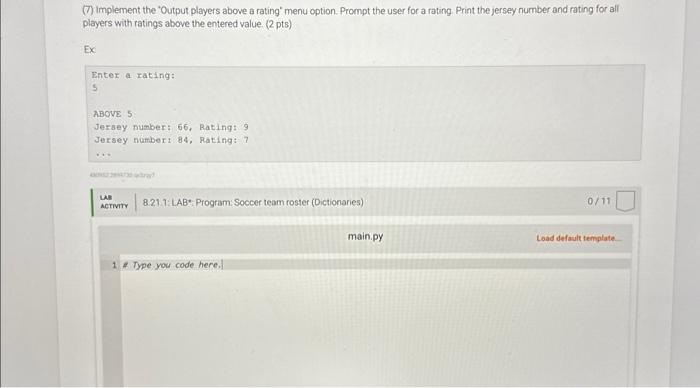 Solved This program will store roster and rating information | Chegg.com