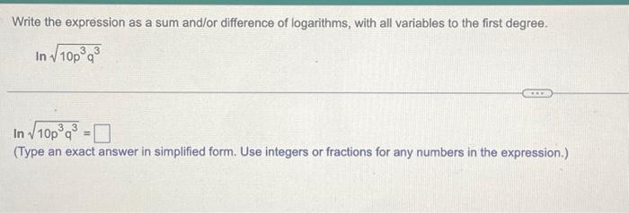 Solved Write the expression as a sum and/or difference of | Chegg.com