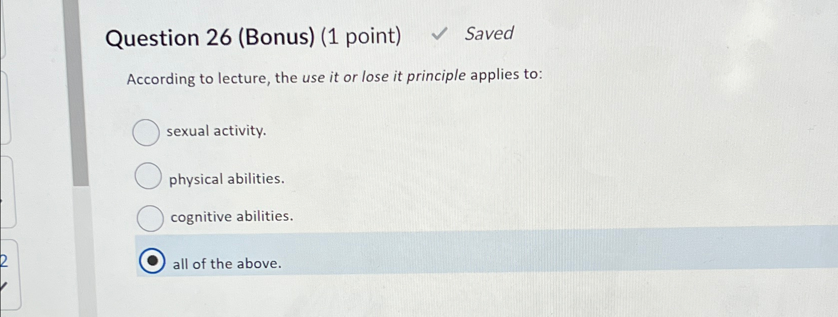 Solved Question 26 (Bonus) (1 ﻿point) ﻿SavedAccording to | Chegg.com