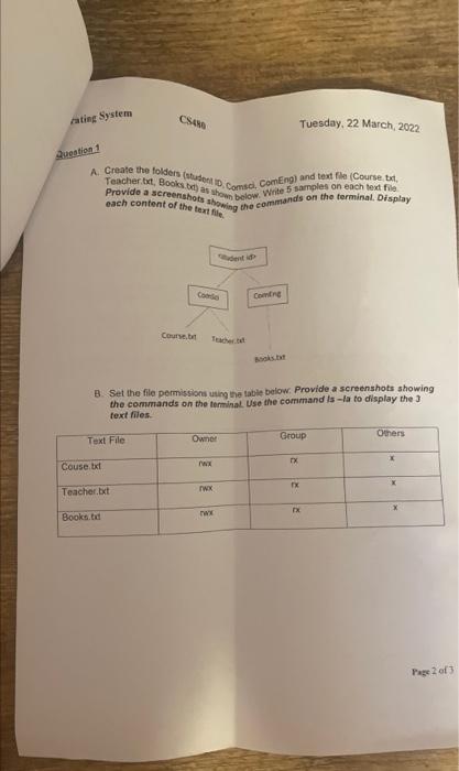 A. Crease the folders (stustent ib Comsci, ComEng) | Chegg.com
