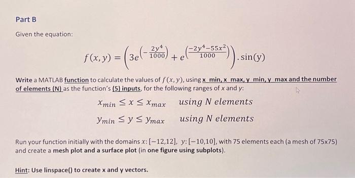 Solved Deliverables: One MATLAB script and function (.m | Chegg.com