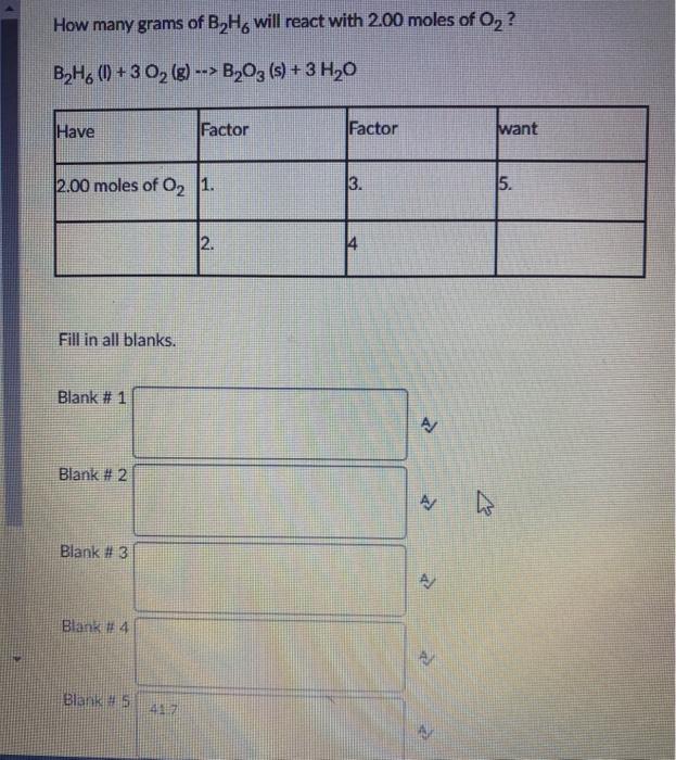 Solved How many grams of B2H6 will react with 2.00 moles of | Chegg.com