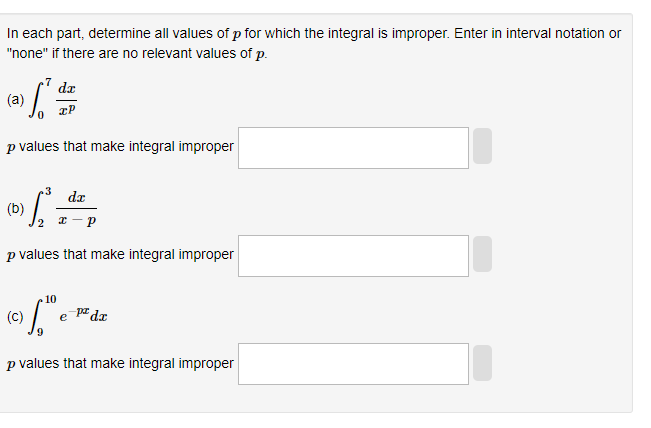 Solved In each part, determine all values of p ﻿for which | Chegg.com