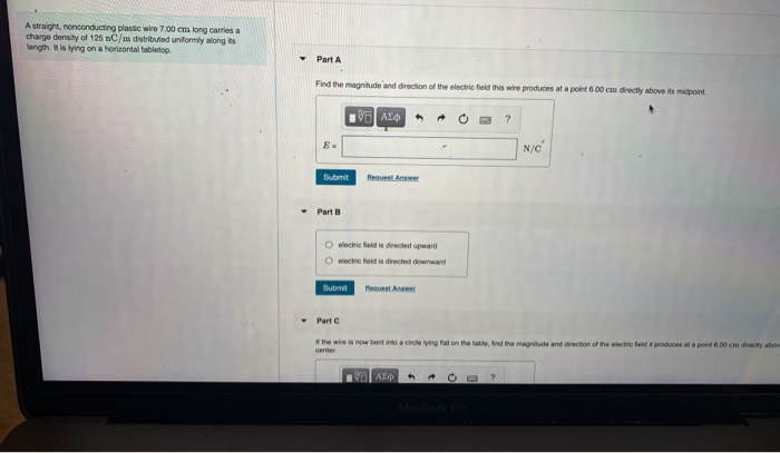 Solved A very long, straight wire has charge per unit length | Chegg.com