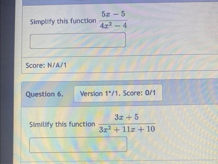 Solved Simplify this function 4x2−45x−5 Similify this | Chegg.com