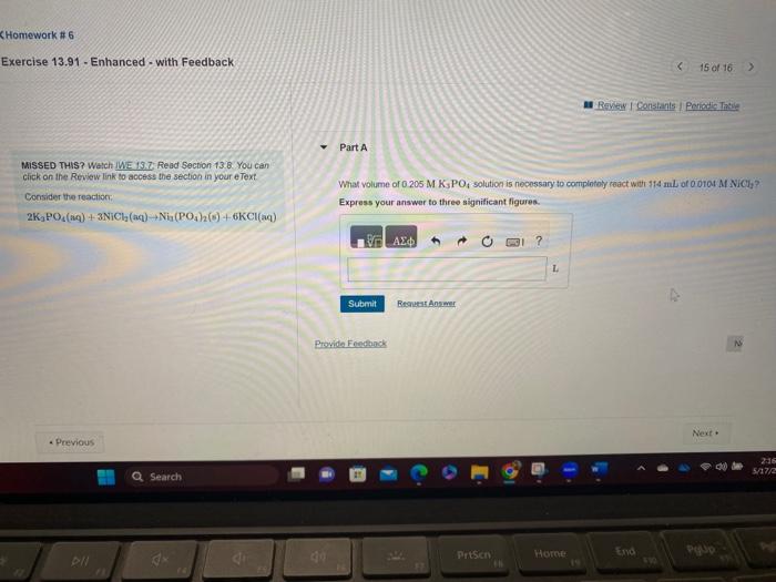 Solved CHomework \# 6 Exercise 13.91 - Enhanced - with | Chegg.com