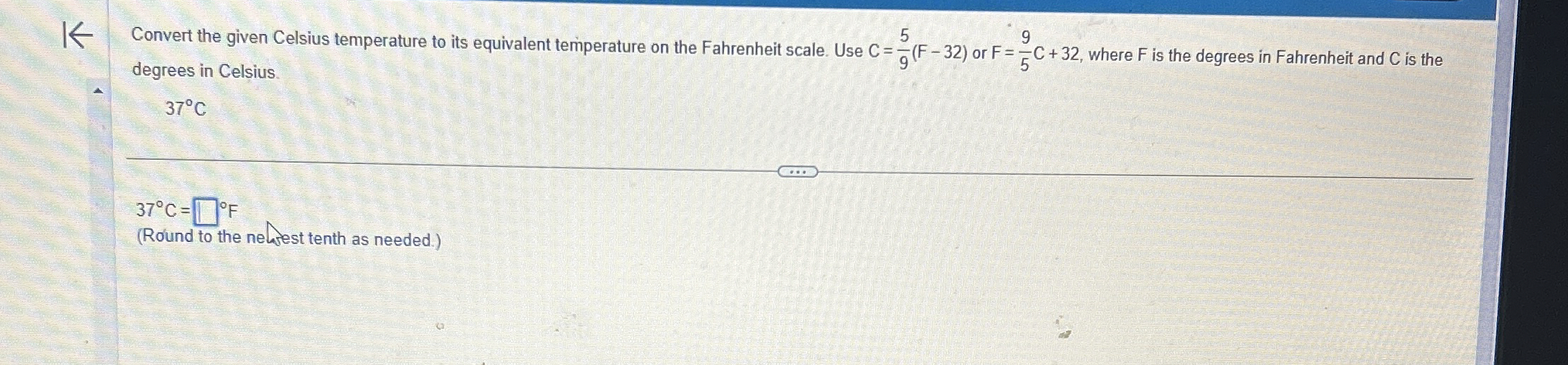 Solved Convert the given Celsius temperature to its | Chegg.com
