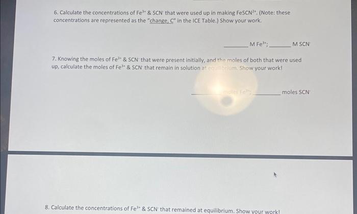 A student mixes 5.00 mL of 2.00×10−3MFe(NO3), with | Chegg.com